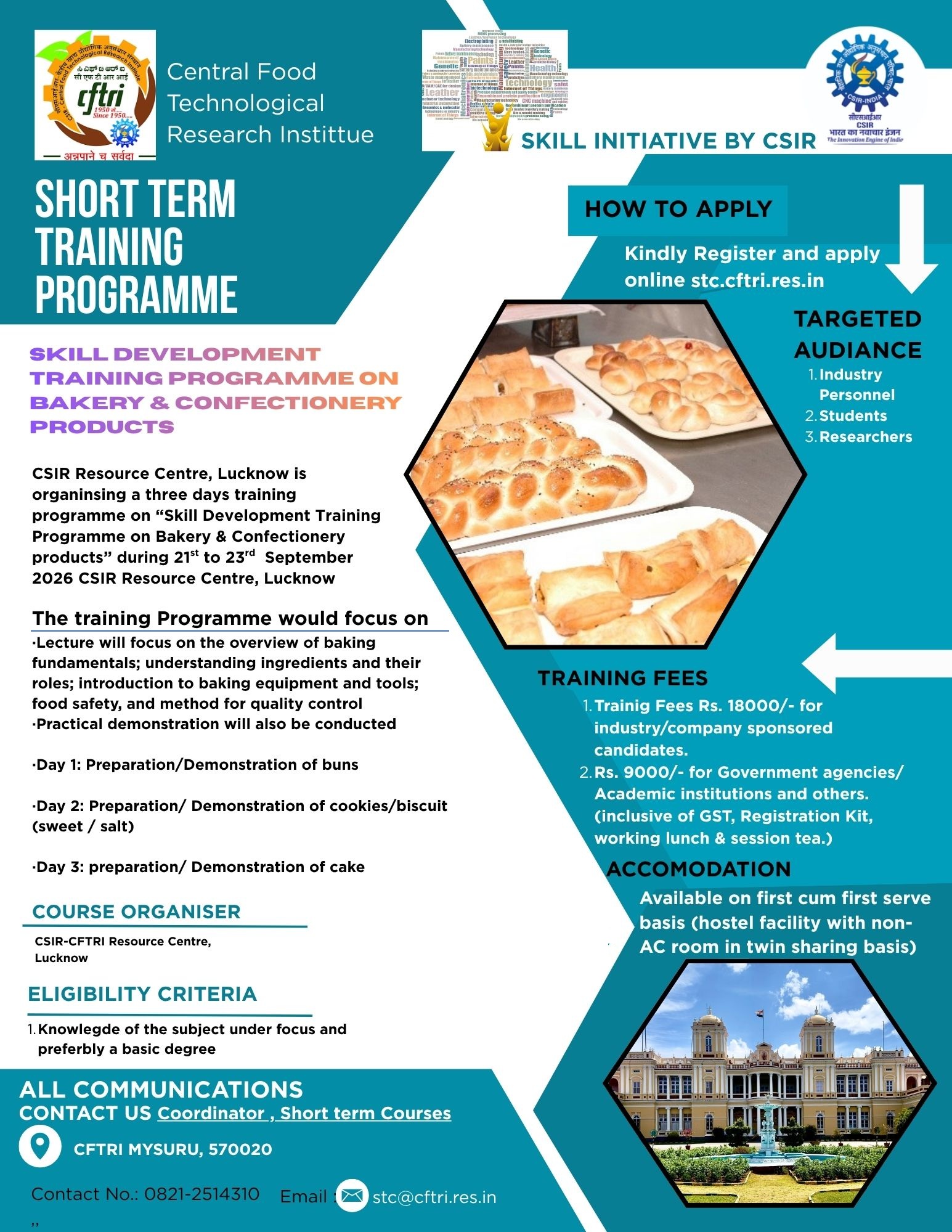 Training Schedule | CSIR-CFTRI